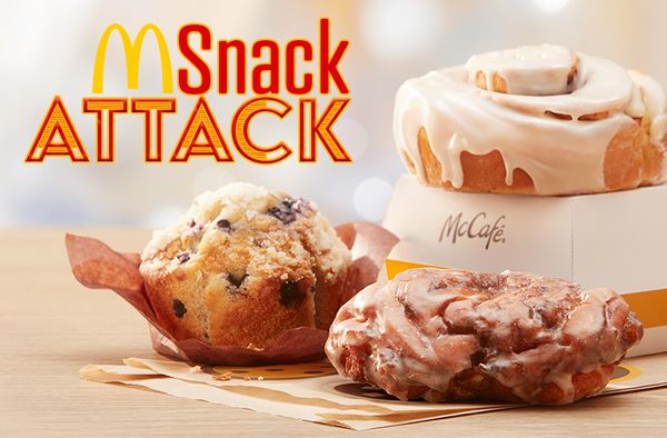 New McCafe Blueberry Muffin, Glazed Apple Fritter and Cinnamon Roll ...