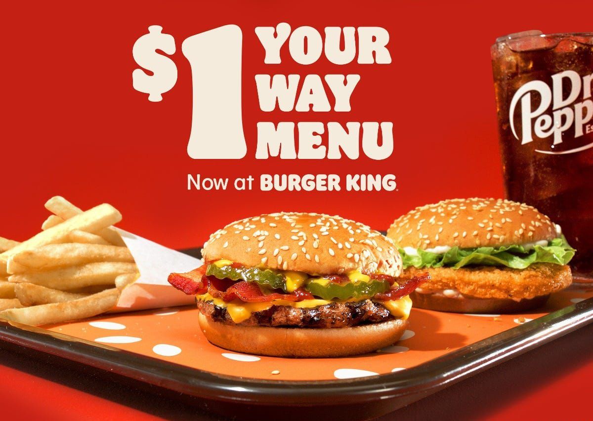 Burger King Rolls Out the New, Limited Time Only $1 Your Way Menu: Save ...