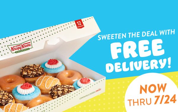 Get Free Delivery July 23 and 24 with Online Orders at Krispy Kreme ...