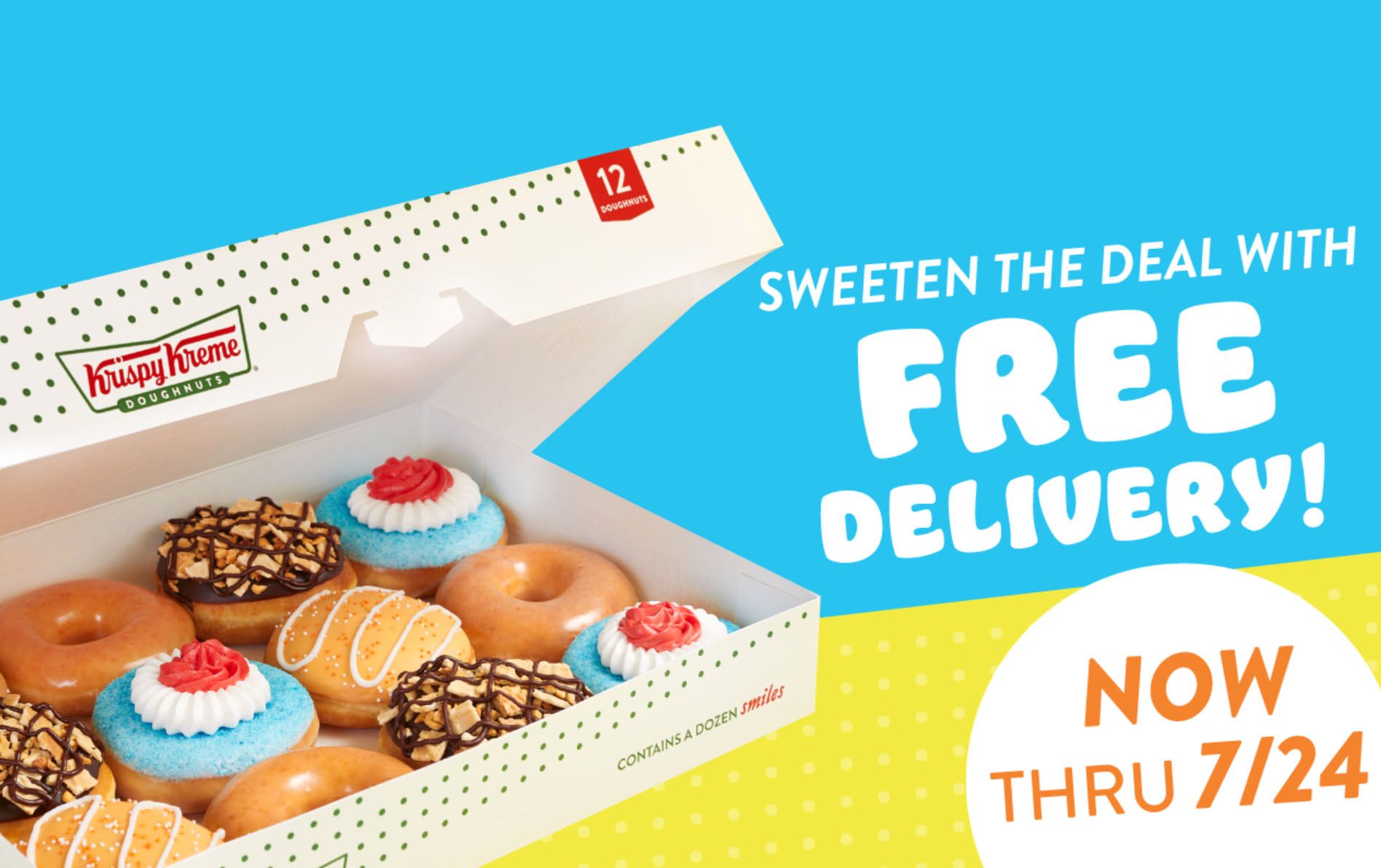 Get Free Delivery July 23 and 24 with Online Orders at Krispy Kreme ...