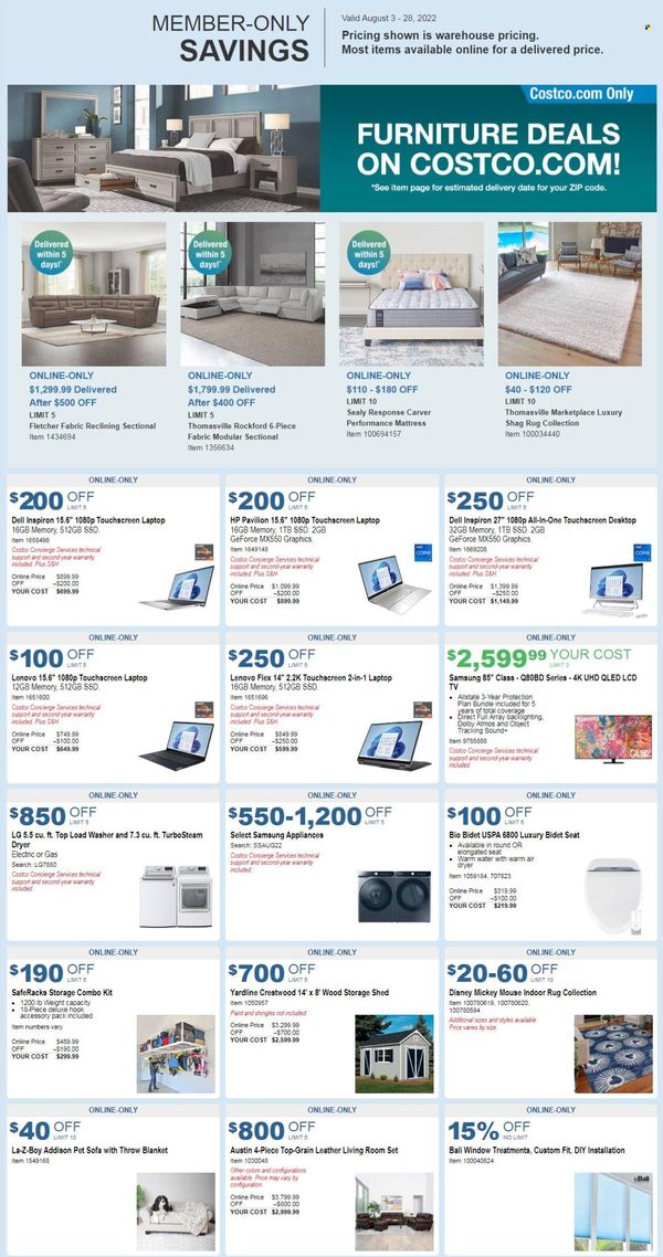Costco Weekly Ad Flyer Specials August 3 to August 28, 2022