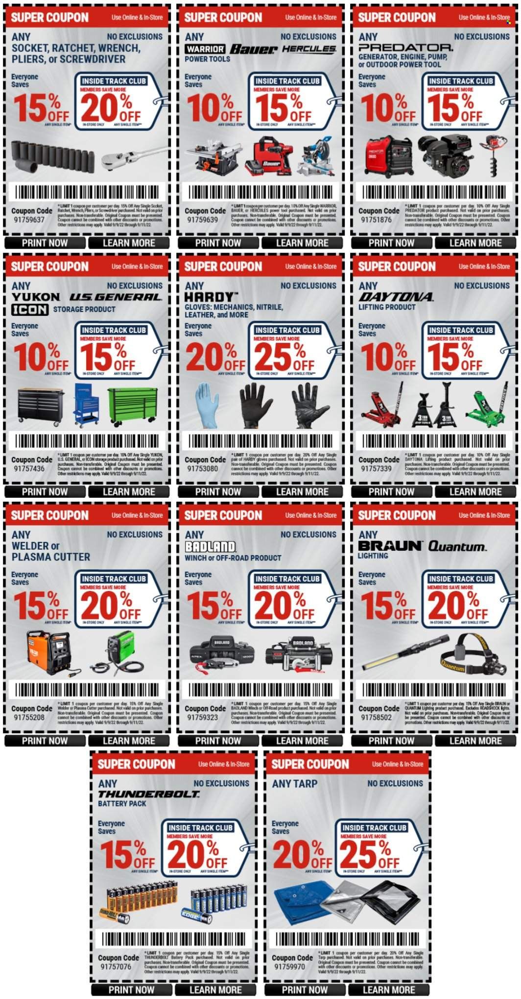 Harbor Freight Weekly Ad Flyer Specials September 9 to September 11, 2022