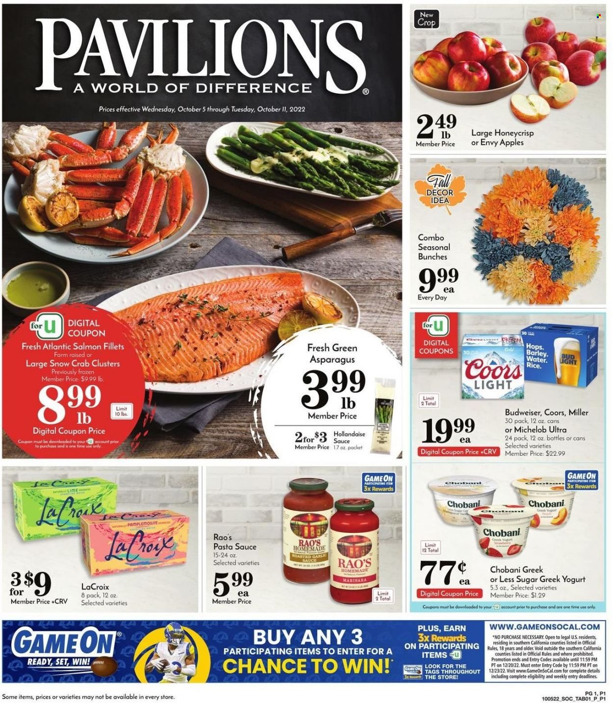 Pavilions (CA) Weekly Ad Flyer Specials October 5 to October 11, 2022