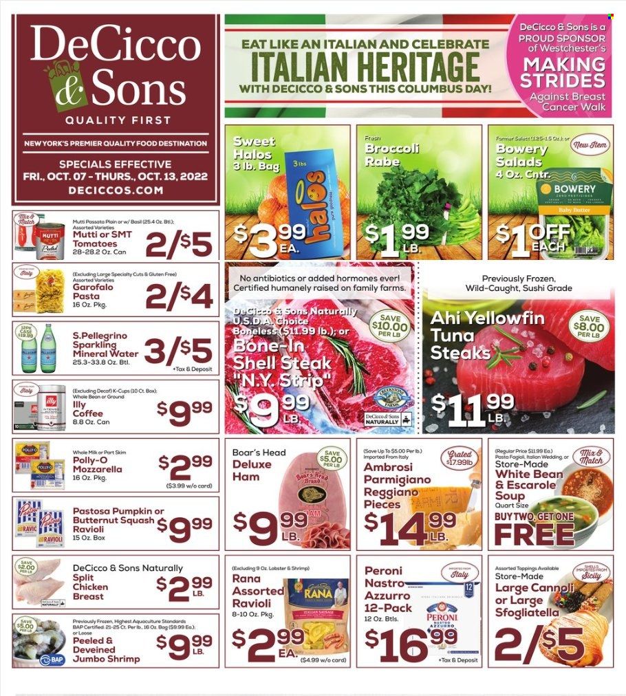 DeCicco & Sons (NY) Weekly Ad Flyer Specials October 7 to October 13, 2022