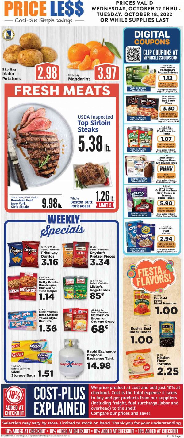 Price Less Foods Weekly Ad Flyer Specials October 12 to October 18, 2022