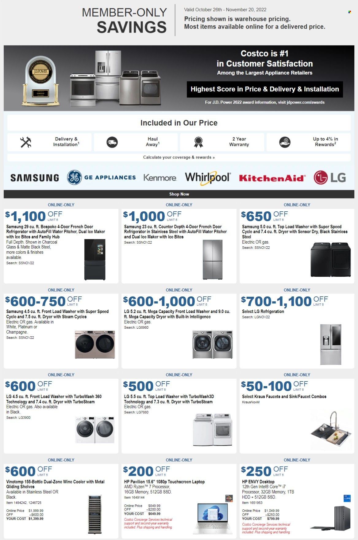 Costco Weekly Ad Flyer Specials October 26 to November 20, 2022 Costco Weekly Ad Flyer Specials October 26 to November 20, 2022