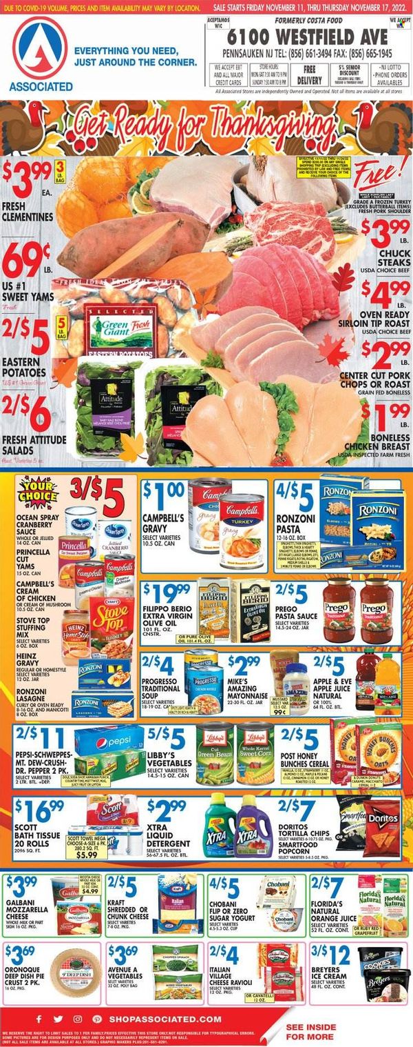 Associated Supermarkets (NY) Weekly Ad Flyer Specials November 11 to ...