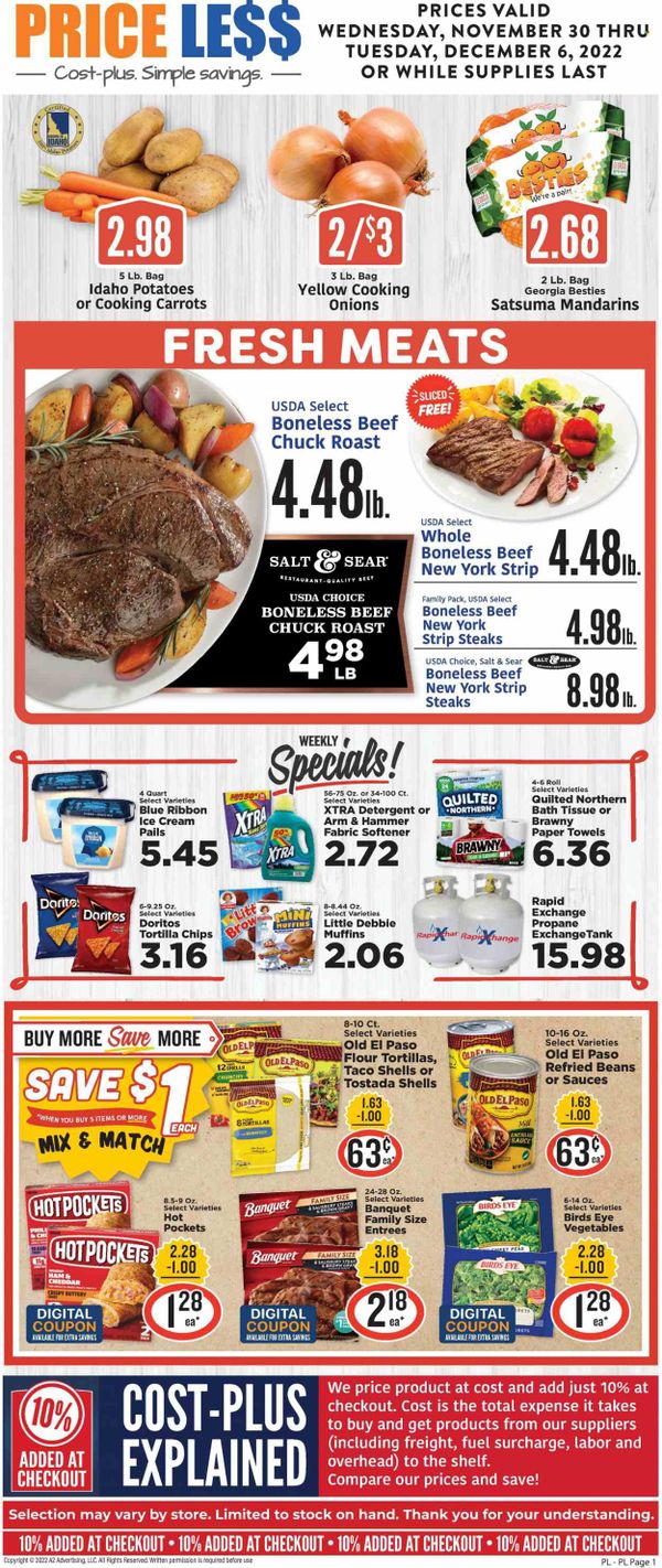 Price Less Foods Weekly Ad Flyer Specials November 30 to December 6, 2022