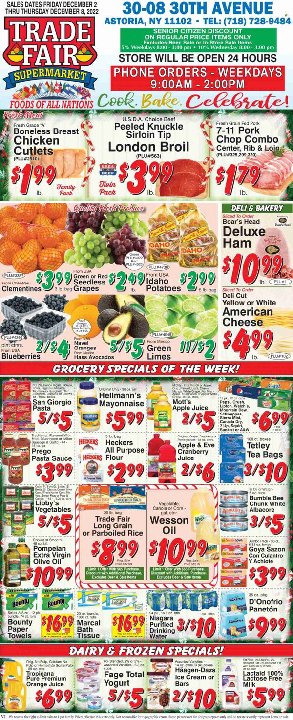 Trade Fair Supermarket (NY) Weekly Ad Flyer Specials December 2 to ...