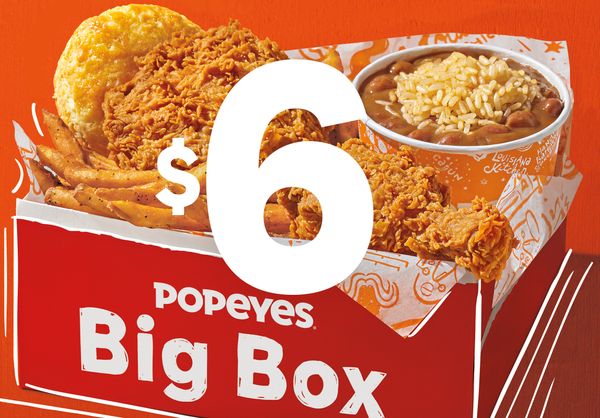 Popeyes Chicken Offers a $6 Big Box to Account Holders Through an ...