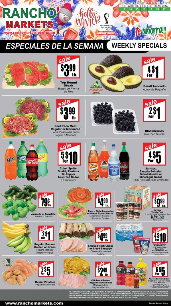 Rancho Markets (UT) Weekly Ad Flyer Specials December 13 to December 19 ...