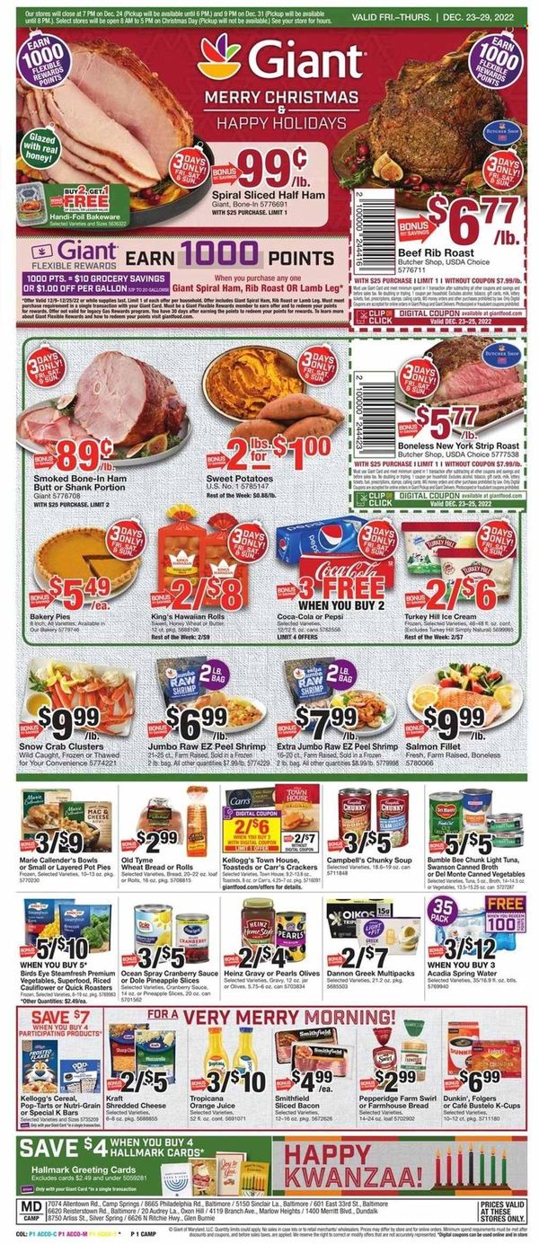 Giant Food (DE, MD, VA) Weekly Ad Flyer Specials December 23 to ...