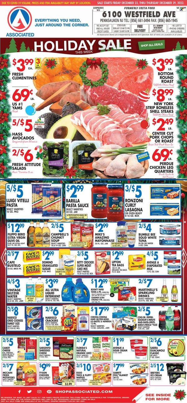 Associated Supermarkets (NY) Weekly Ad Flyer Specials December 23 to ...