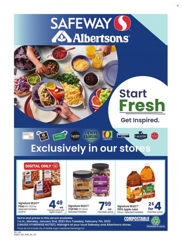Safeway (WA) Weekly Ad Flyer Specials January 2 to February 7, 2023