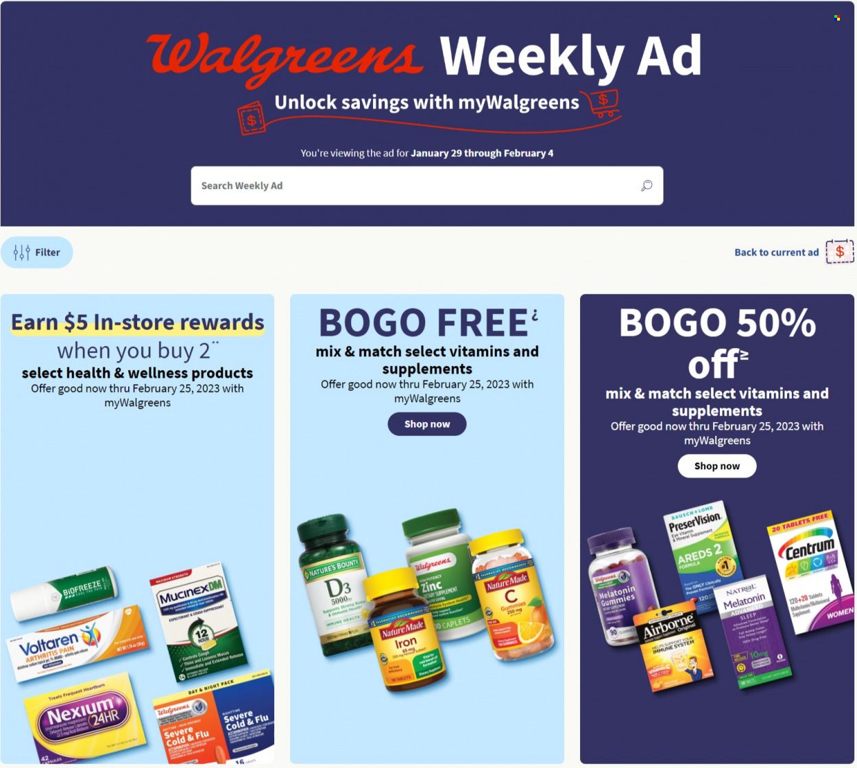 Walgreens Weekly Ad Flyer Specials January 29 to February 4, 2023