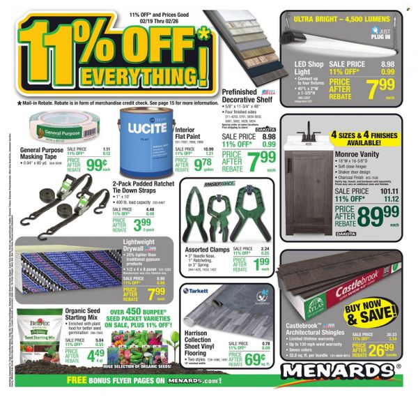 Menards (MN, ND) Weekly Ad Flyer Specials February 19 to February 26, 2023