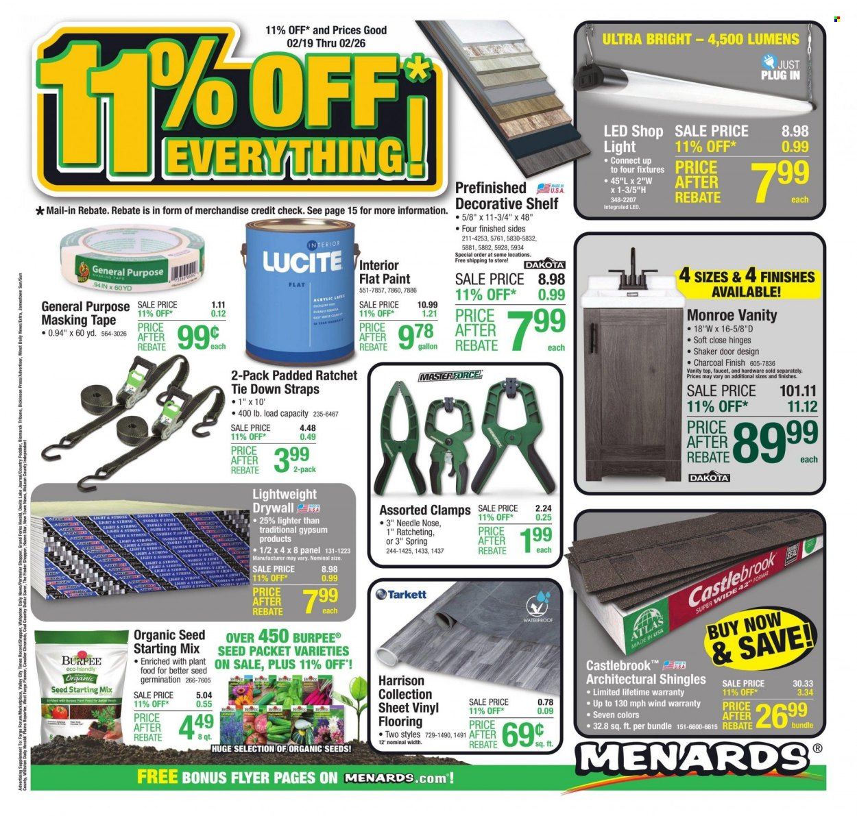 Menards (MN, ND) Weekly Ad Flyer Specials February 19 to February 26, 2023