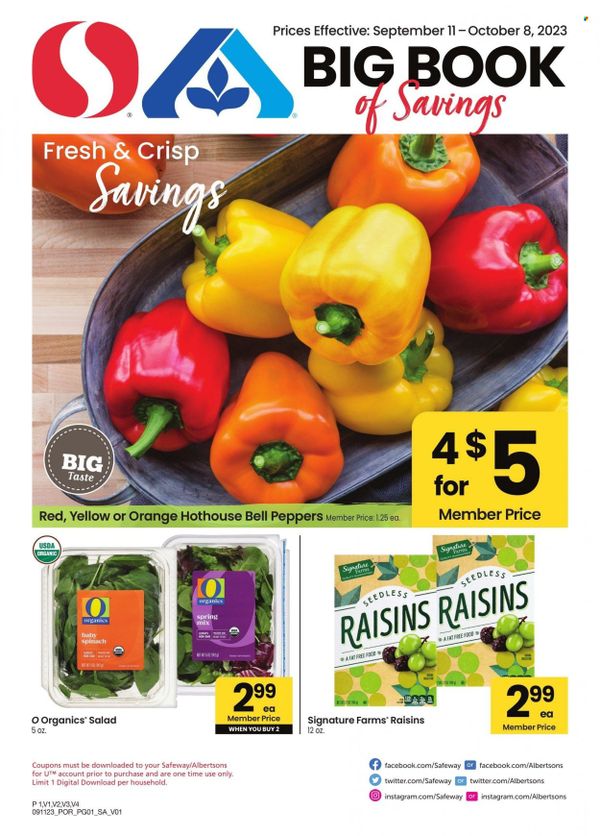 Safeway (OR) Weekly Ad Flyer Specials September 11 to October 8, 2023