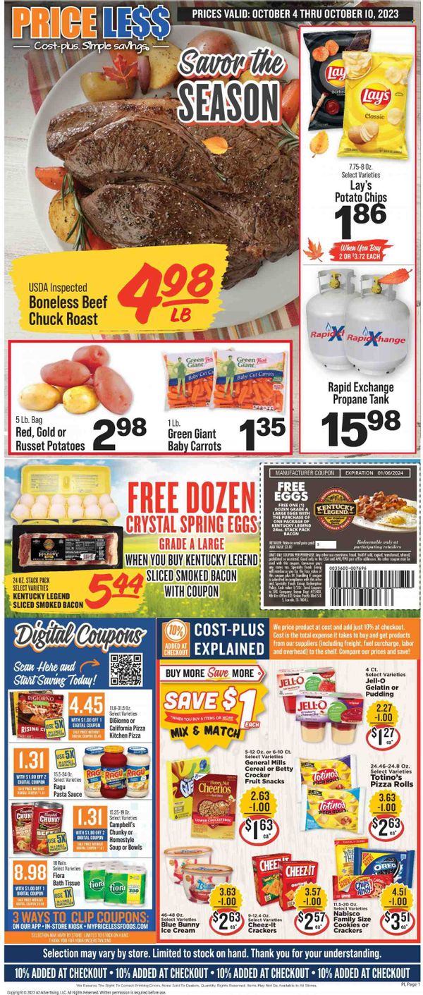 Price Less Foods Weekly Ad Flyer Specials October 4 to October 10, 2023
