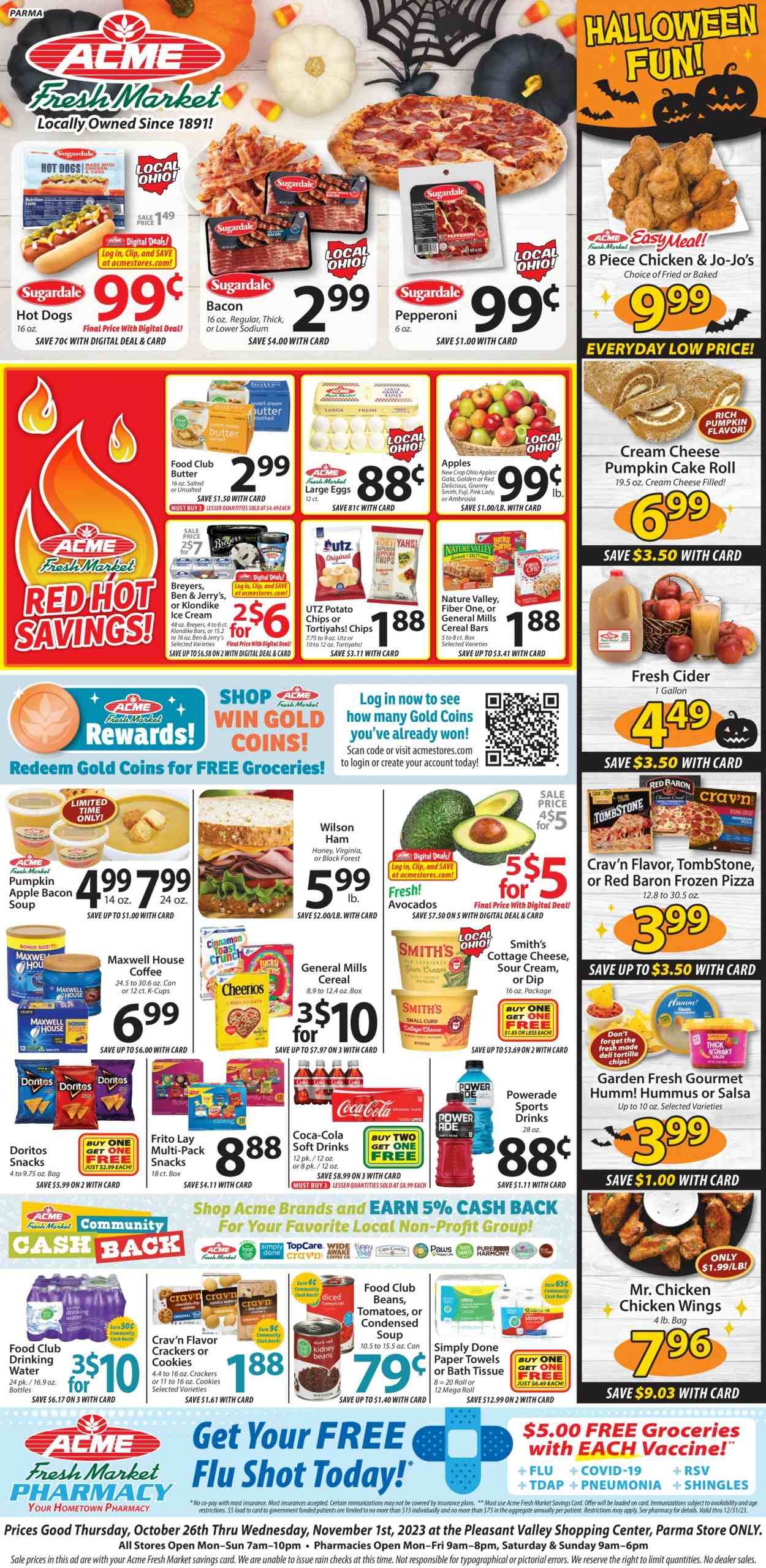 Acme Fresh Market Oh Weekly Ad Flyer Specials October 26 To November