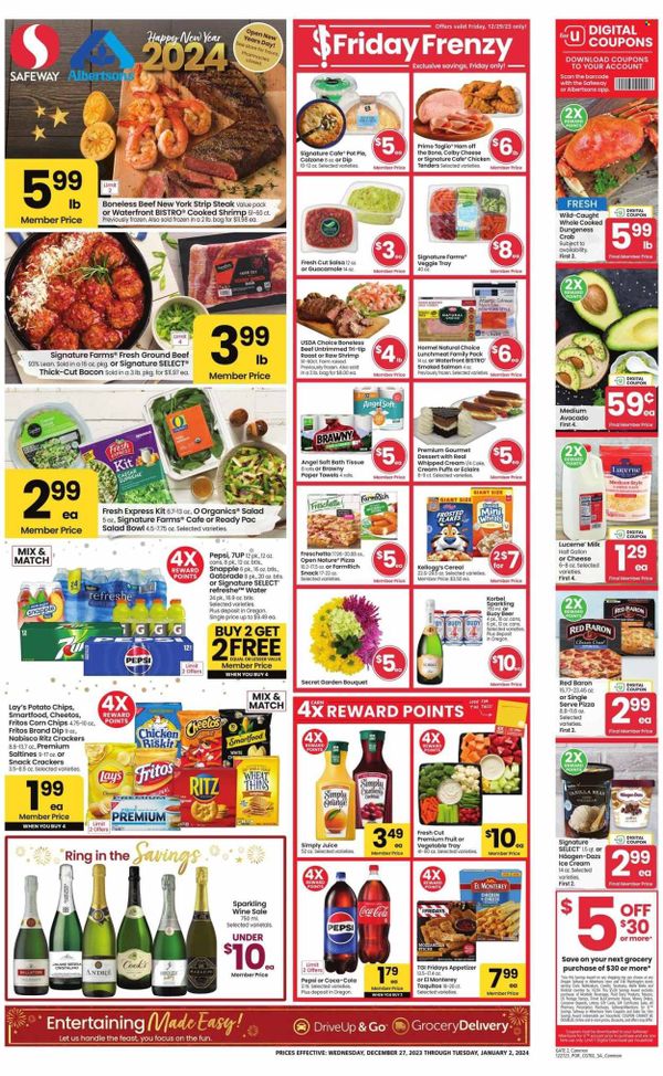 Safeway (OR, WA) Weekly Ad Flyer Specials December 27 to January 2, 2024